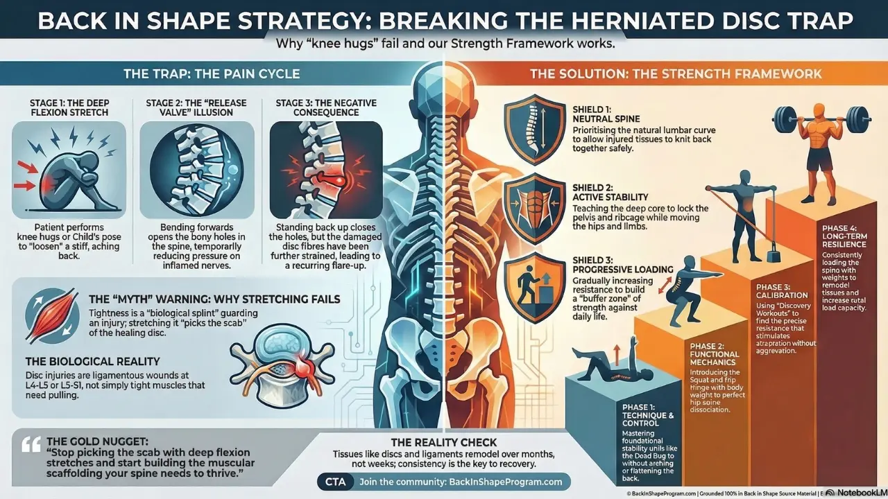 Why Knee Hugs & Child's Pose Hurt Your Herniated Disc